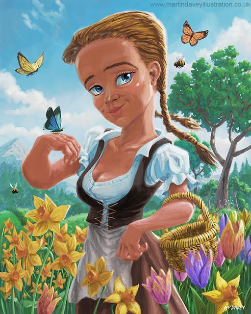 Martin Davey Illustration and Fine Art: Spring Girl - digital painting