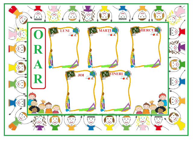 Lumea lui Scolarel...: Orare școlare (modele)