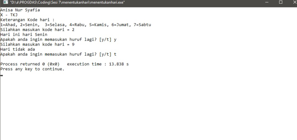 Cara Coding Menentukan Kode Hari dengan If-Else, dengan Switch Case ...