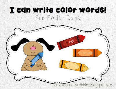 Early Childhood Scribbles: Color File Folder Games