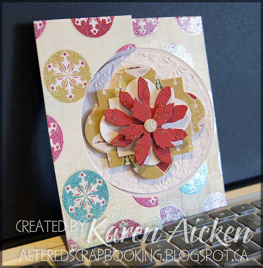 Altered Scrapbooking: Poinsettia Flip-it Card trio