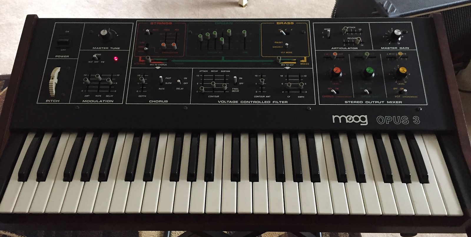 MATRIXSYNTH: Moog Opus 3 Vintage Synthesizer SN 4875 w/ Original Manual ...