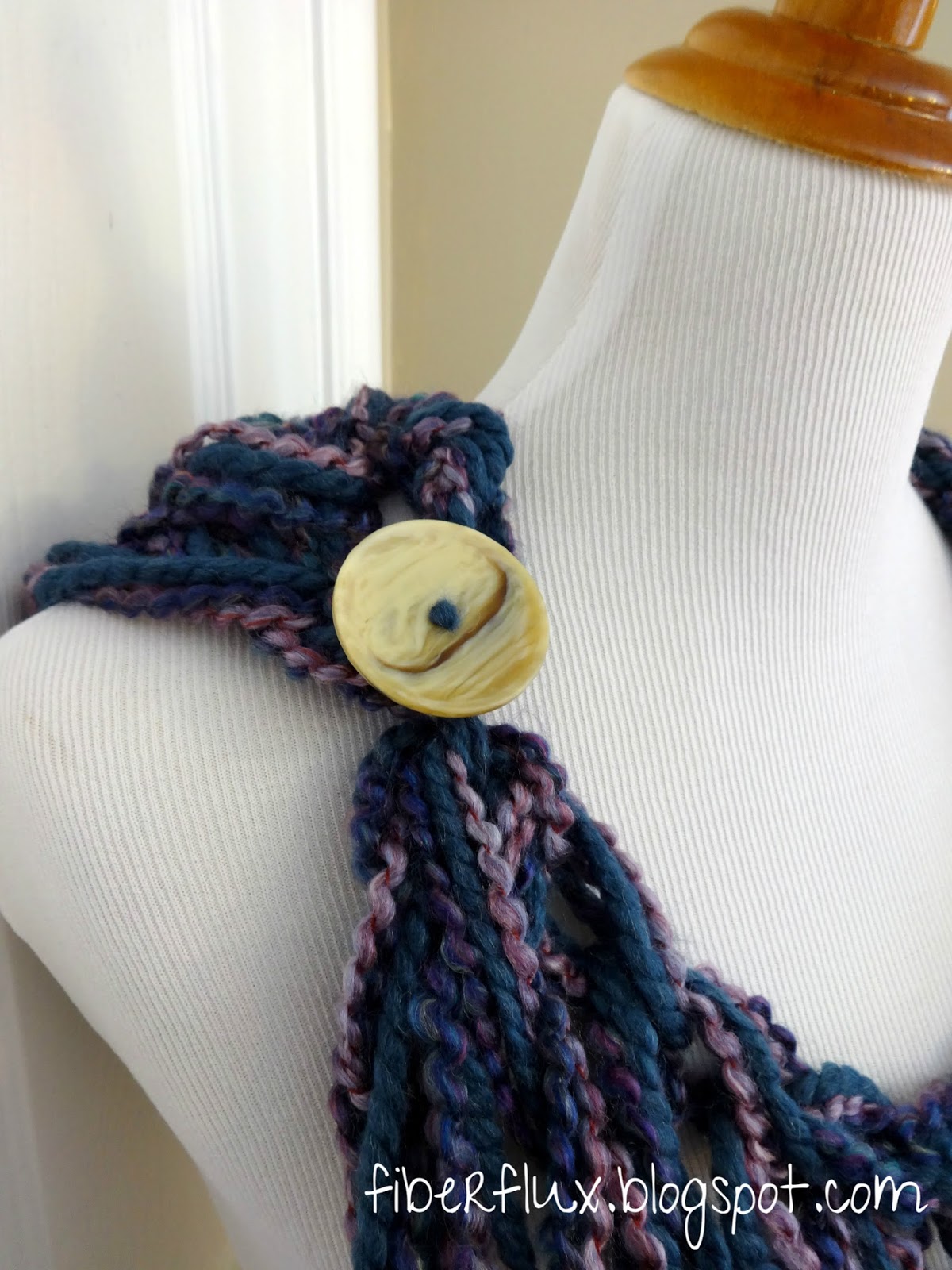 Fiber Flux: Free Knitting Pattern...Arm Knit Button Wrap!