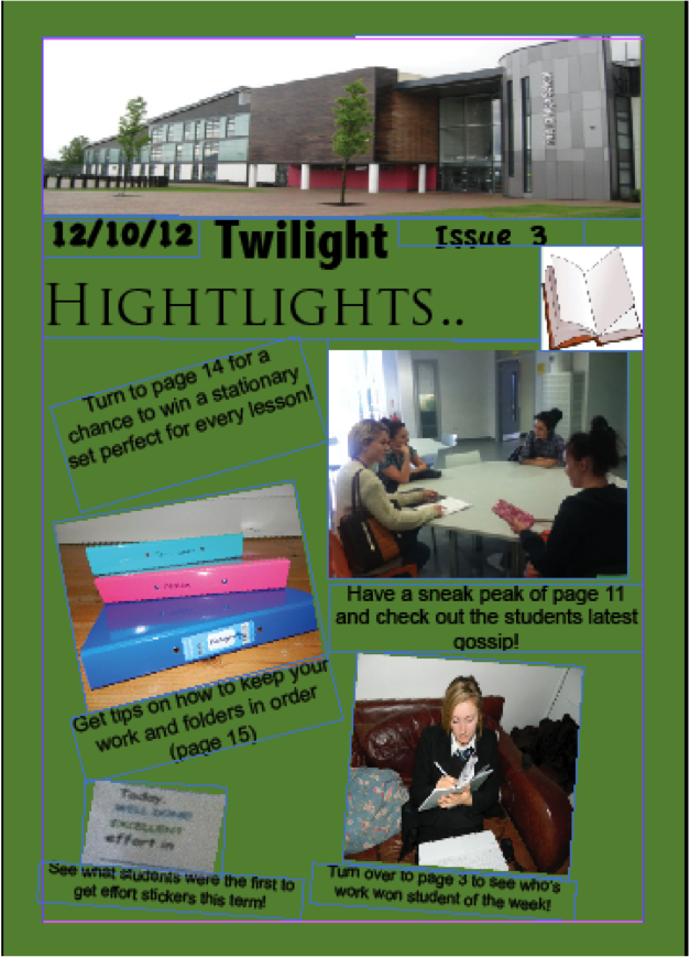 Sam Jones Media Coursework Blog: Front cover and contents page draft 3