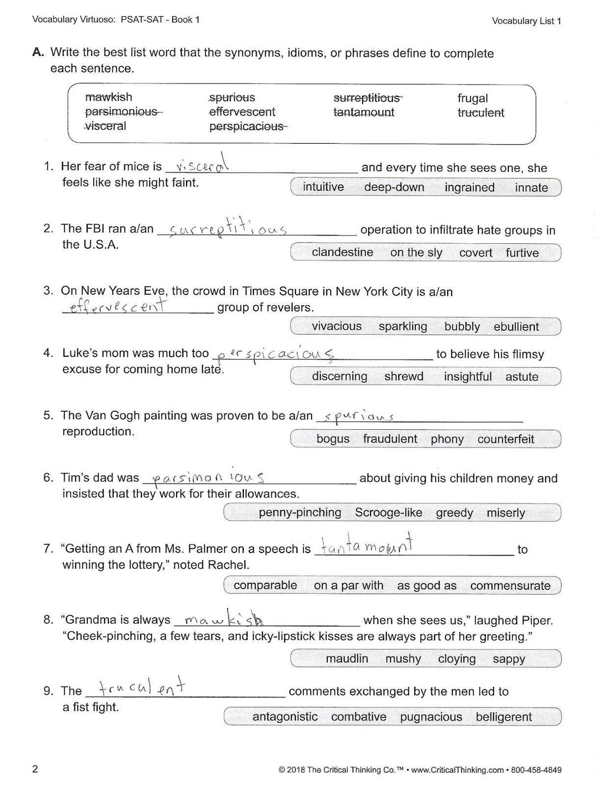 My Happy Homeschool: Vocabulary Virtuoso: PSAT-SAT Book 1 - Crew Review