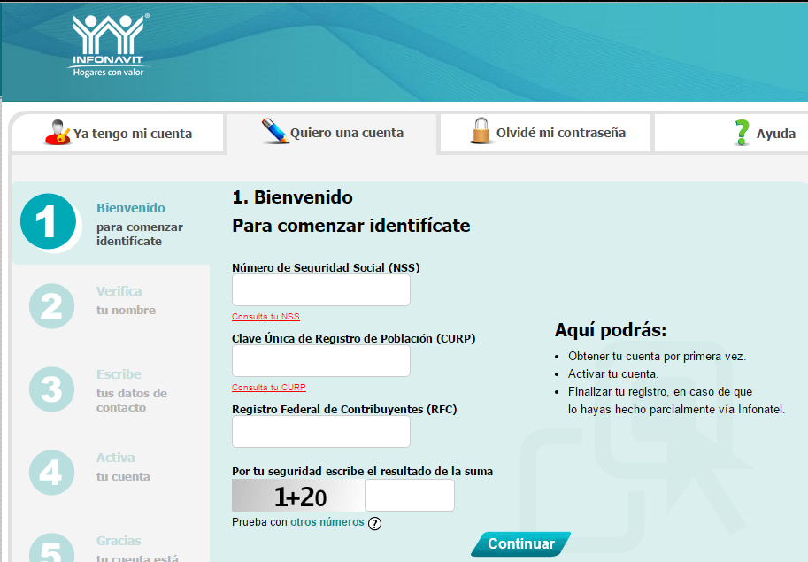 #Infonavit permite que tengas una cuenta para varios trámites | IMSS ...