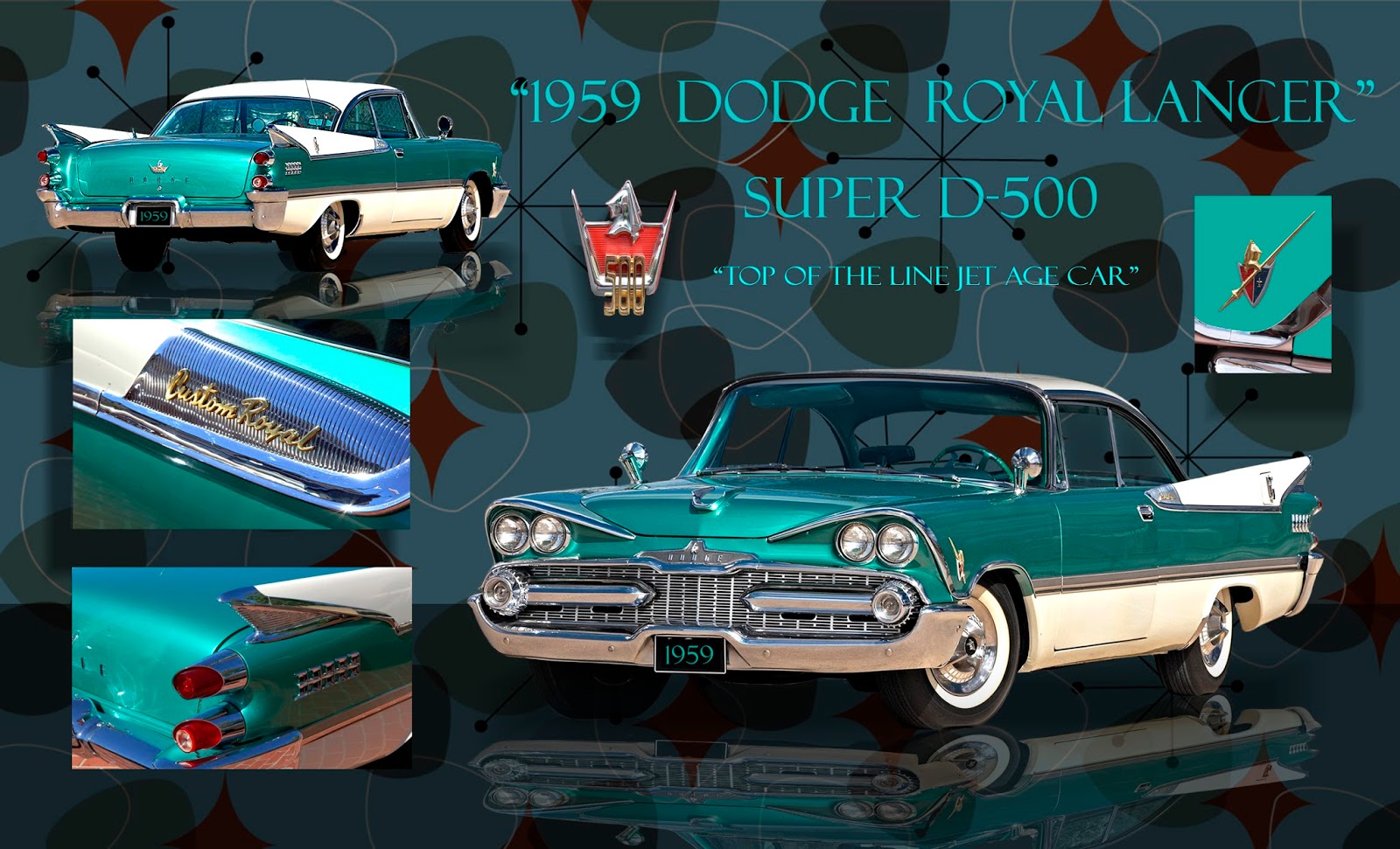the sports art of h. edward brooks: "Jet Age Cars" '59 Dodge Custom ...