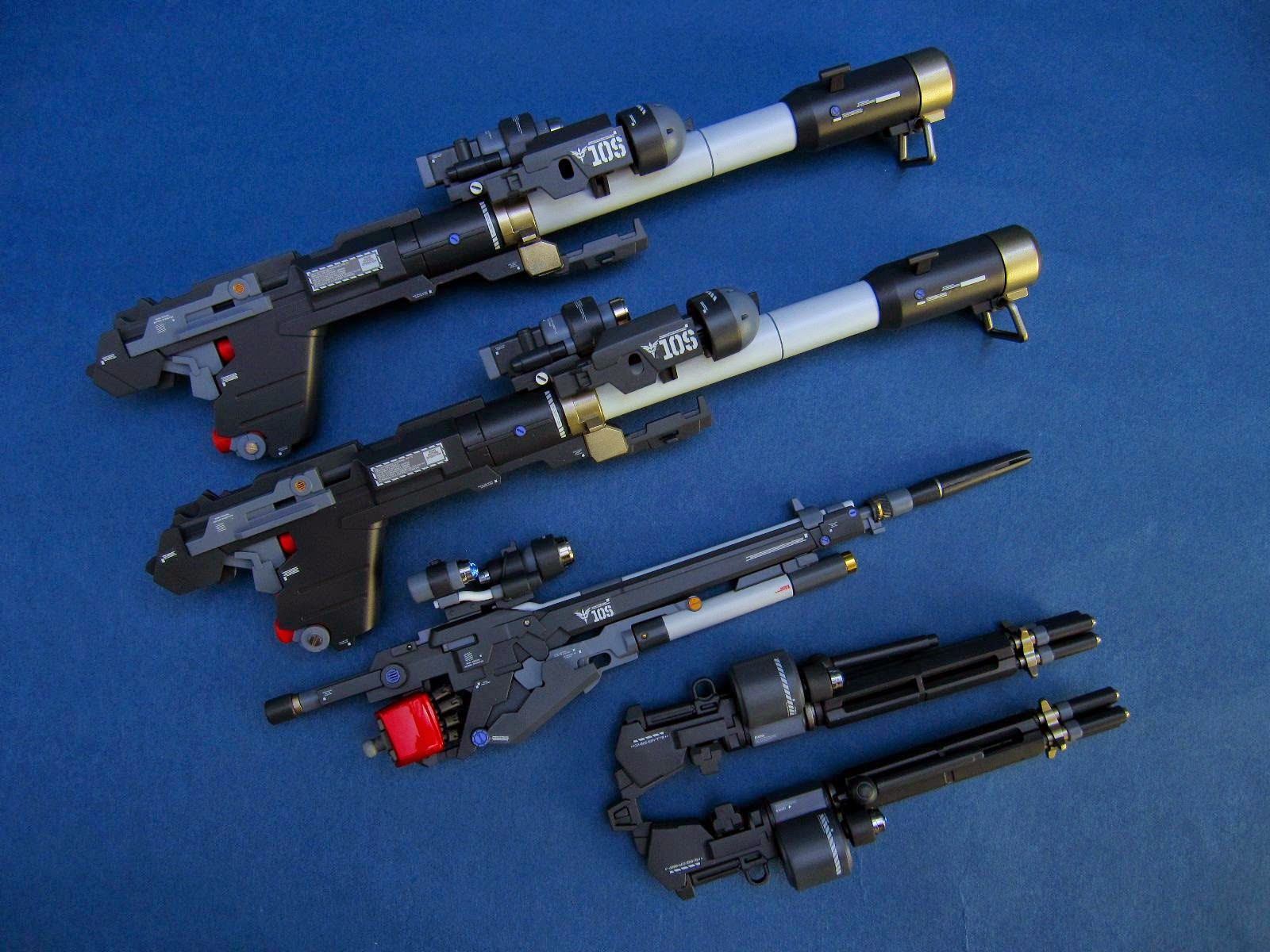 Custom Build: MG 1/100 MSN-06S Sinanju Ver. Ka "Dual Bazooka + Gatling Gun"