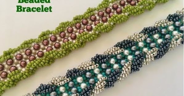Combination Flat Spiral Stitch with RAW Bracelet Tutorial / The Beading Gem
