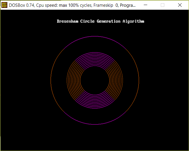 Bresenhams Circle Generation Algorithm