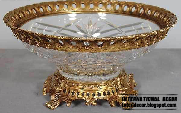 Luxury crystal home accessories, crystal plates, cups