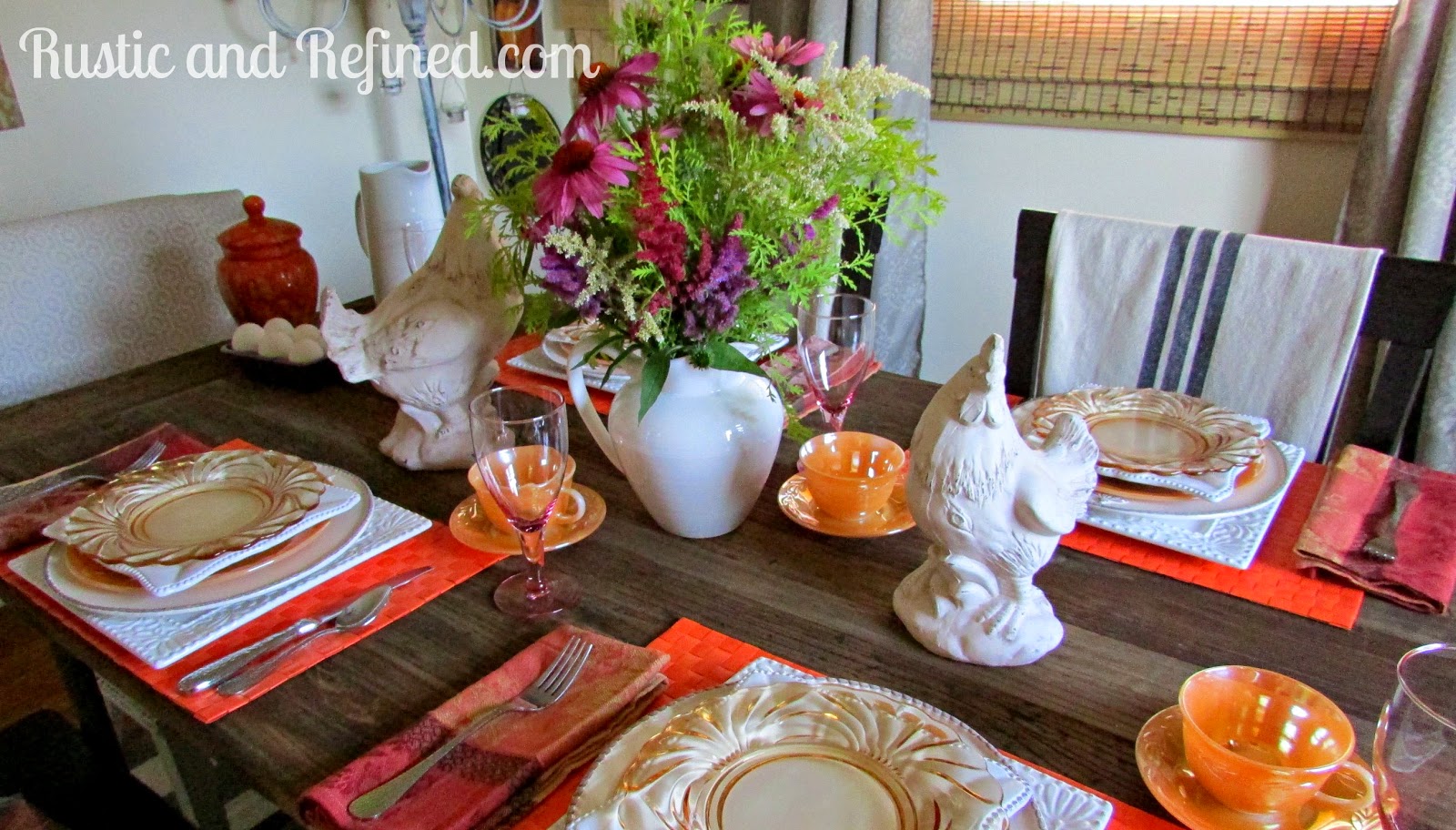 Summer Breakfast Tablescape | Rustic & Refined