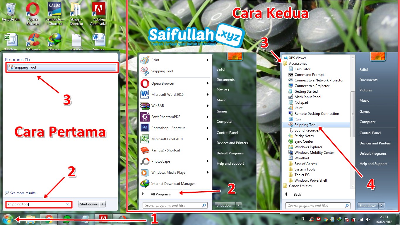 Mengambil screenshot dengan Sniping tool - TugaSiswa.com