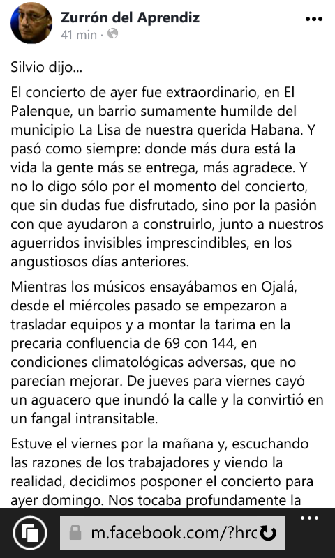 Silvio Rodríguez: Concierto de El Palenque