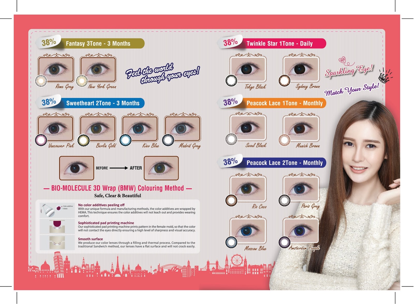 Contact Lens | Horien Eye Secret 38% 3 Months Colour Lens | AYUE IDRIS