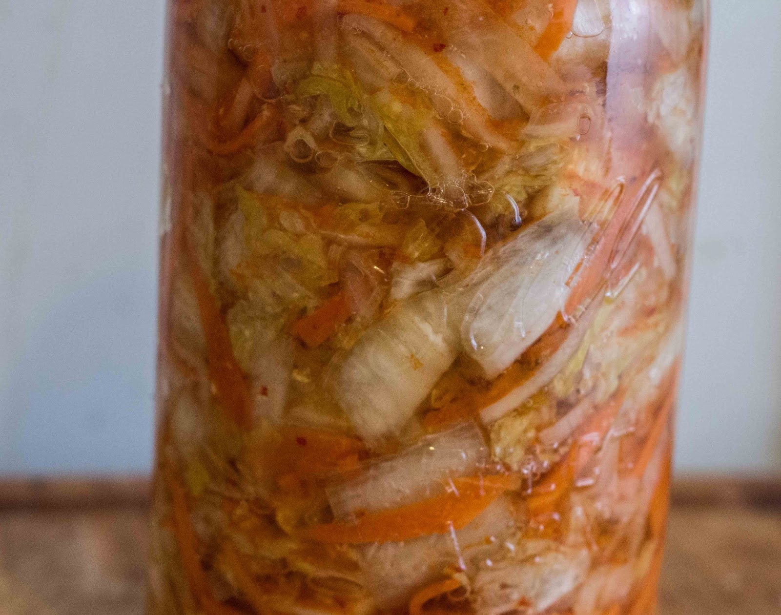 Homemade Kimchi with Fresh Chile Peppers