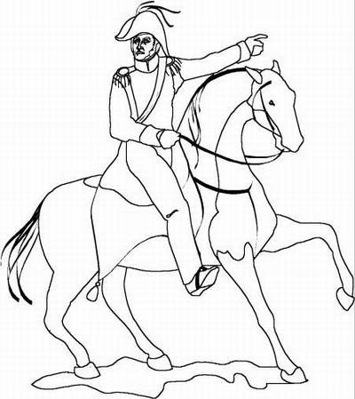 Láminas General José de San Martín para Colorear Cortar e Imprimir