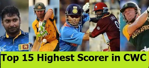 Top 15 Highest individual scorers in Cricket World Cup history ...