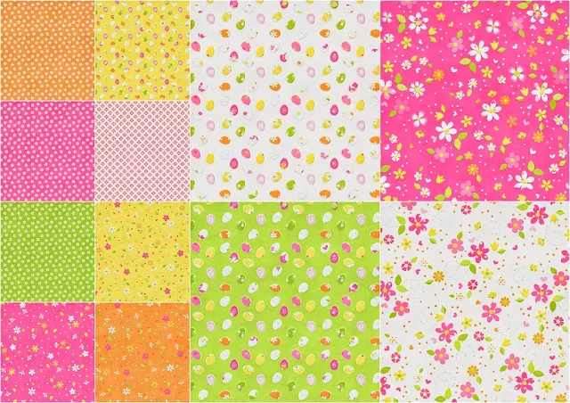 Papers with Eggs or Flowers of the Spring Easter Clip Art. - Oh My ...