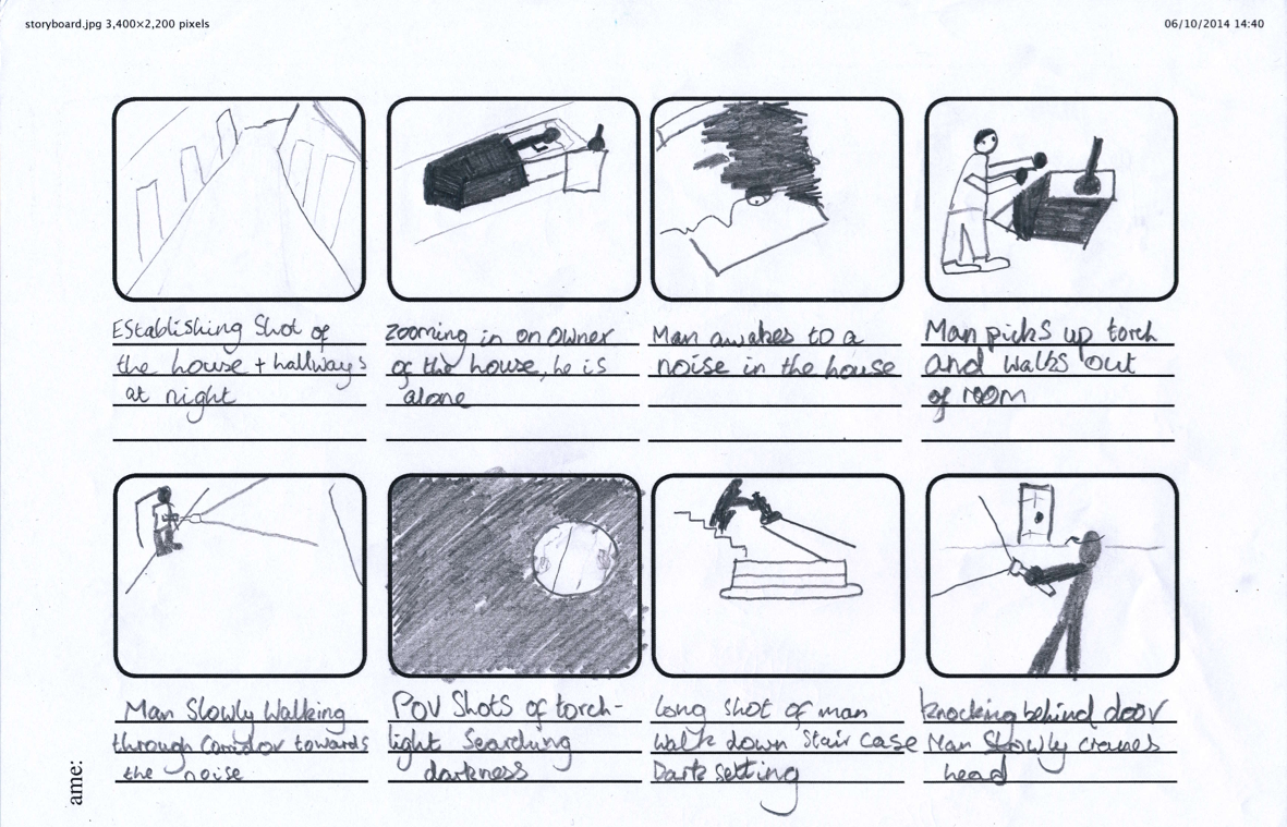 Jack Wallace Productions - A2 Media Blog: Short Film Storyboard
