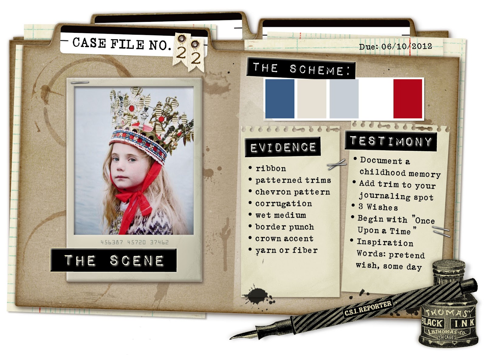 Little Scraps of Magic: The Crazy Brit {CSI Case File No. 22}