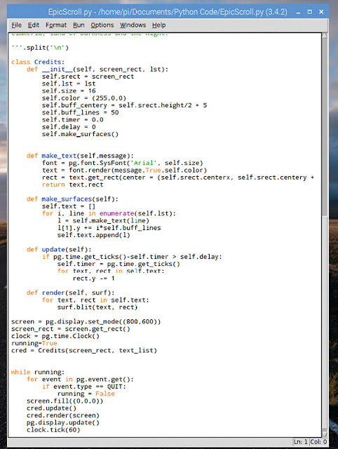 Vertically Scrolling Text on Python - Coding Tools and Resources