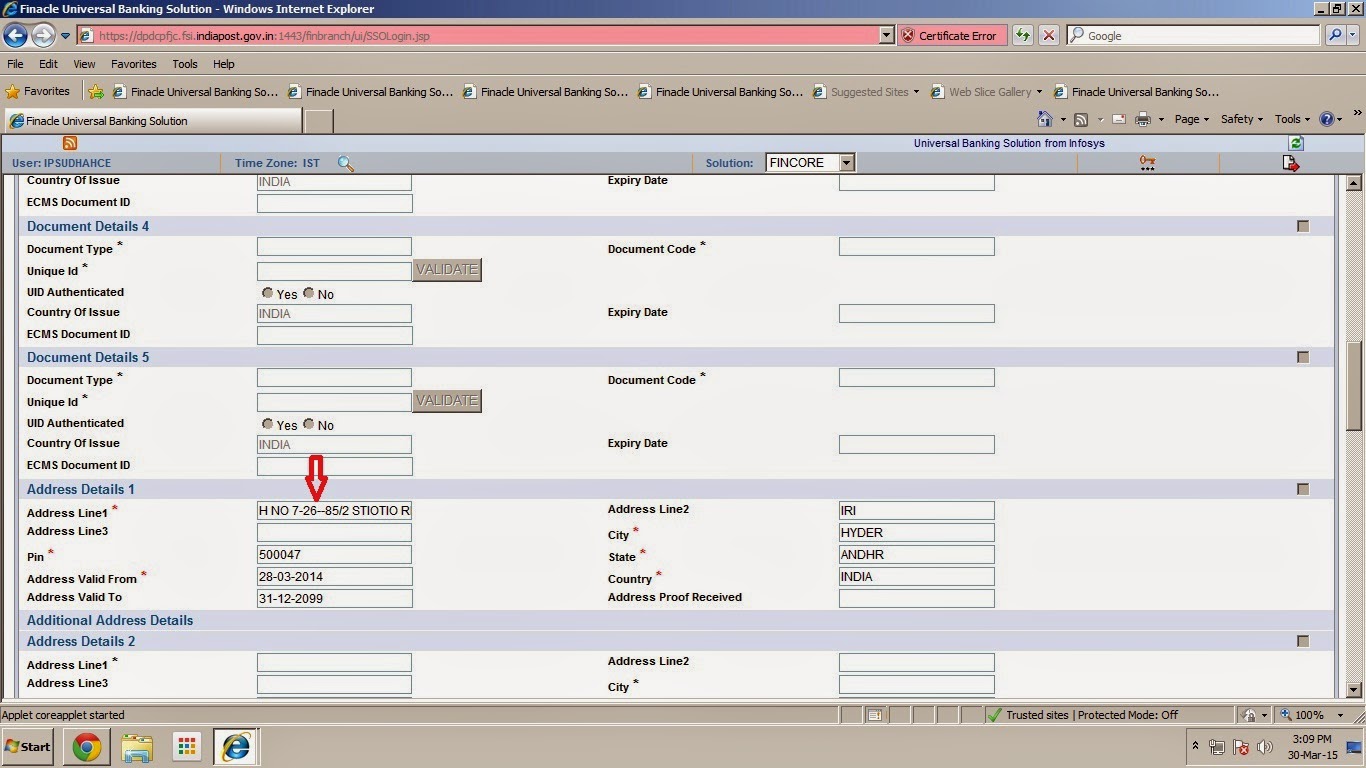 Account modification error in DOP Finacle - POFINACLEGUIDE