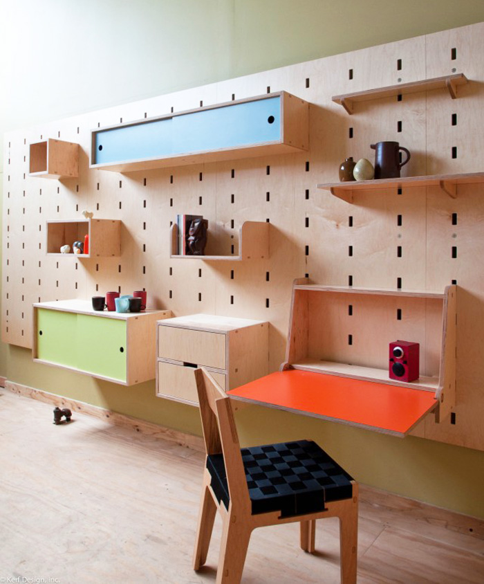 Rafa-kids : plywood storage system for kids