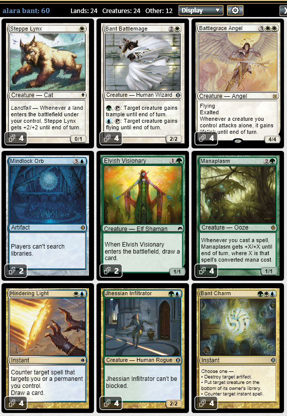 Magic the Gathering Adventures: [Modern] Shards of Alara Bant Deck