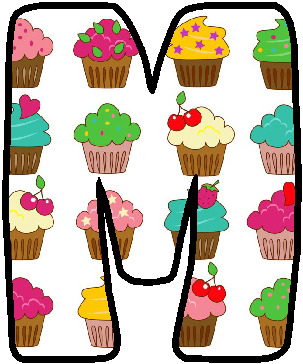 Abecedario con Cupcakes Grandes. Alphabet with Big Cupcakes. - Oh my ...
