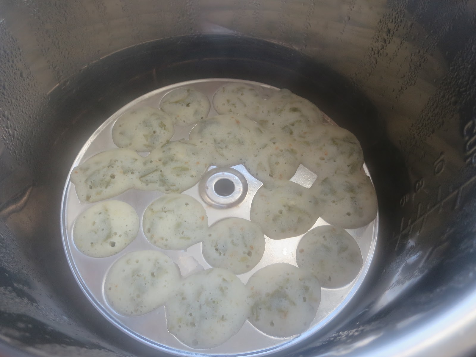 Instant Pot Coin Spinach Idly (Lunchbox Recipe)