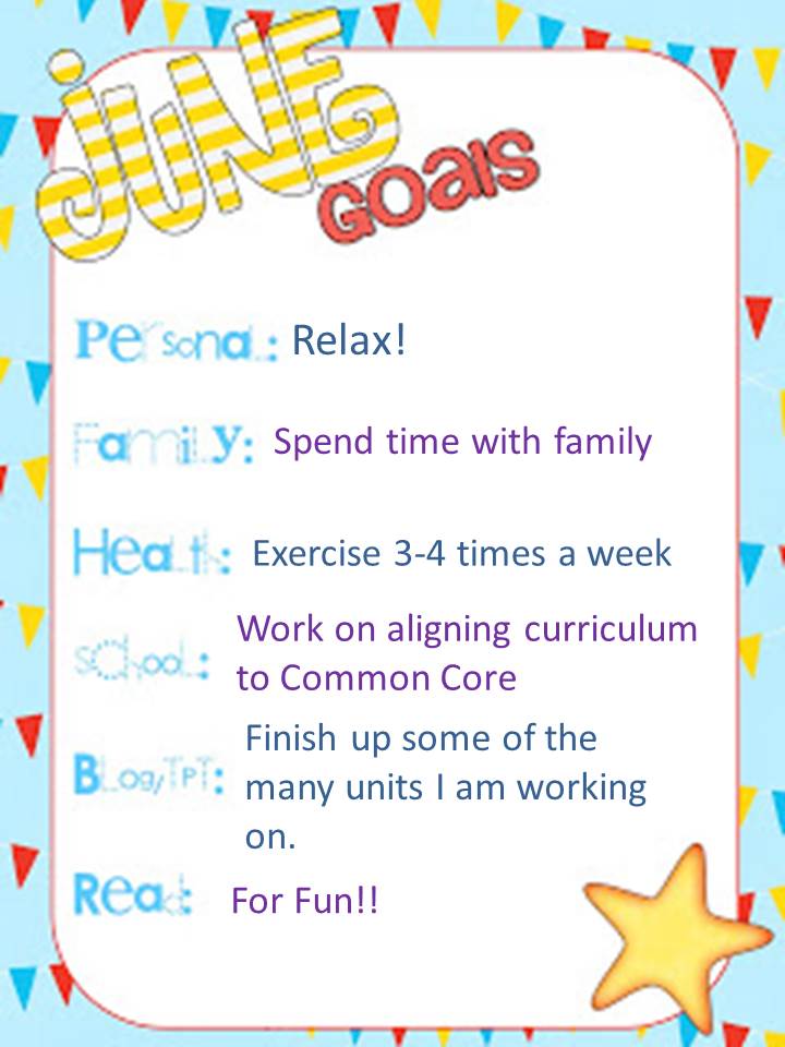 Hunter's Tales from Teaching : June Goals and Currently