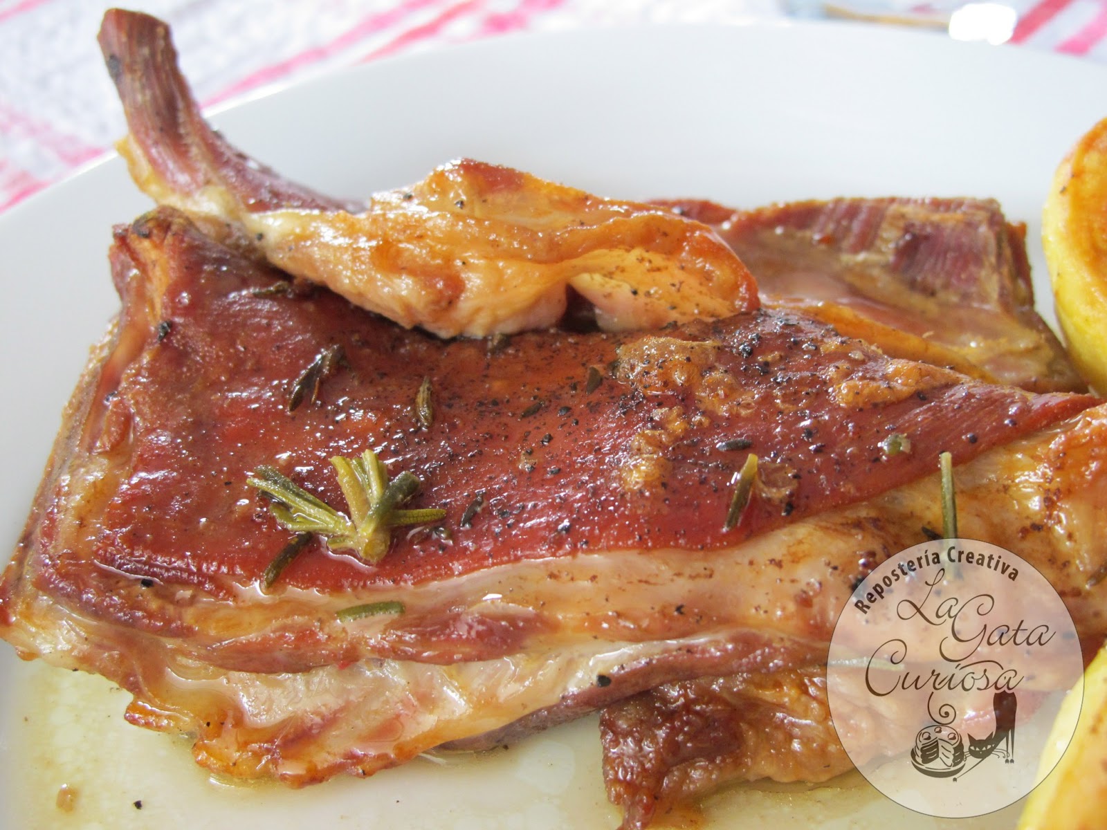 La Gata Curiosa: FALDA DE CORDERO AL HORNO