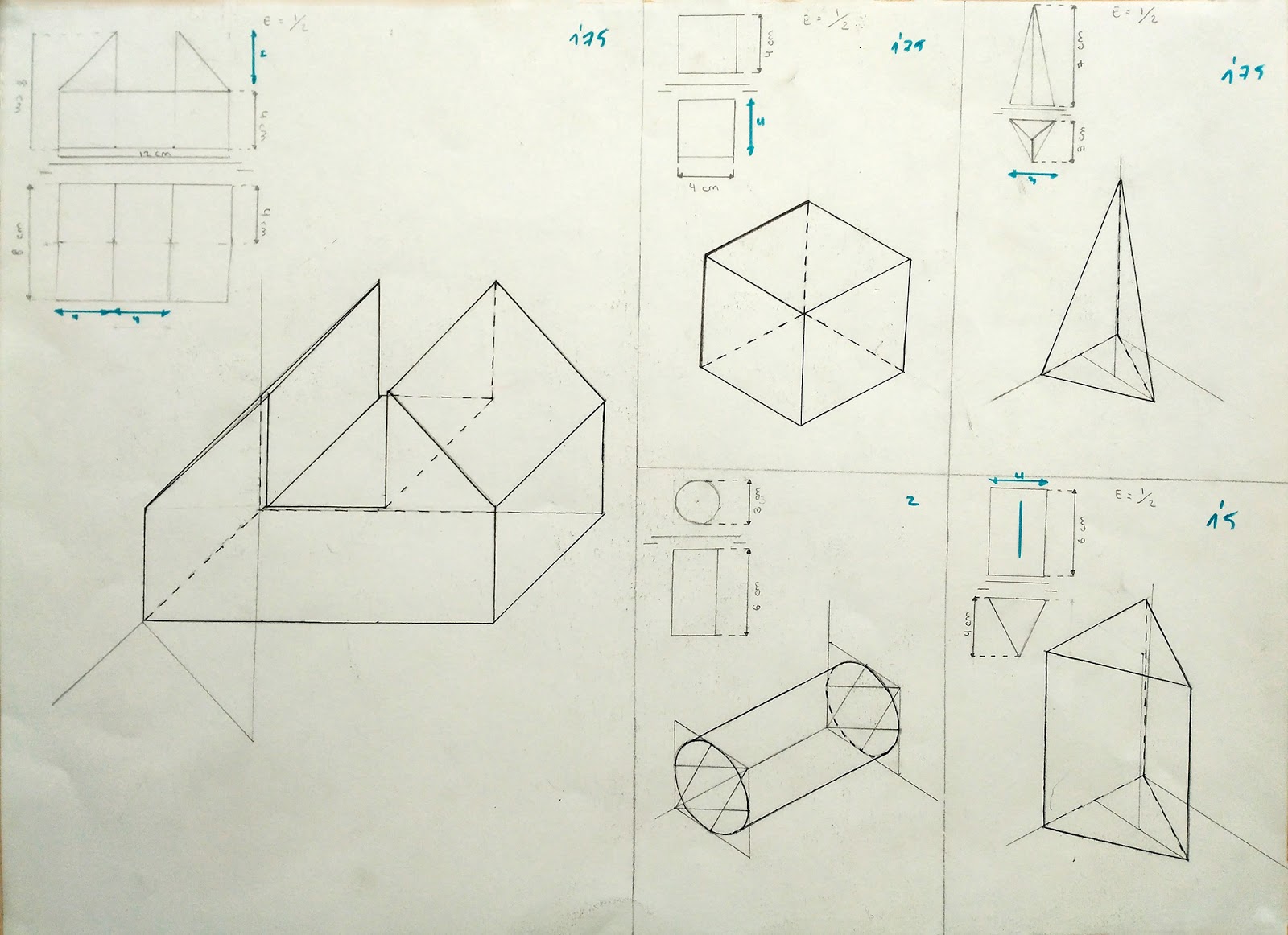 EPVa - Colegio San José fesd: Perspectiva Isométrica y Caballera