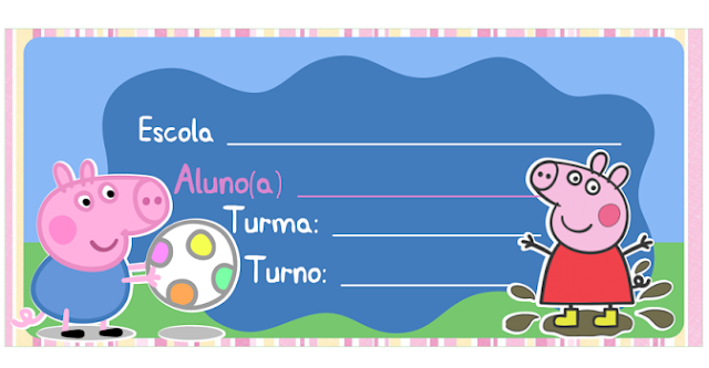 Bibi Leitura : Etiquetas Escolares - Peppa Pig