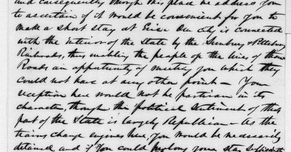 Abraham Lincoln's Inaugural Train Stop