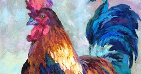 Wildlife Art International: Rooster Painting, Farm Animal "Struttin ...