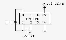 LM3909 Мигащ светодиод | Мултицет