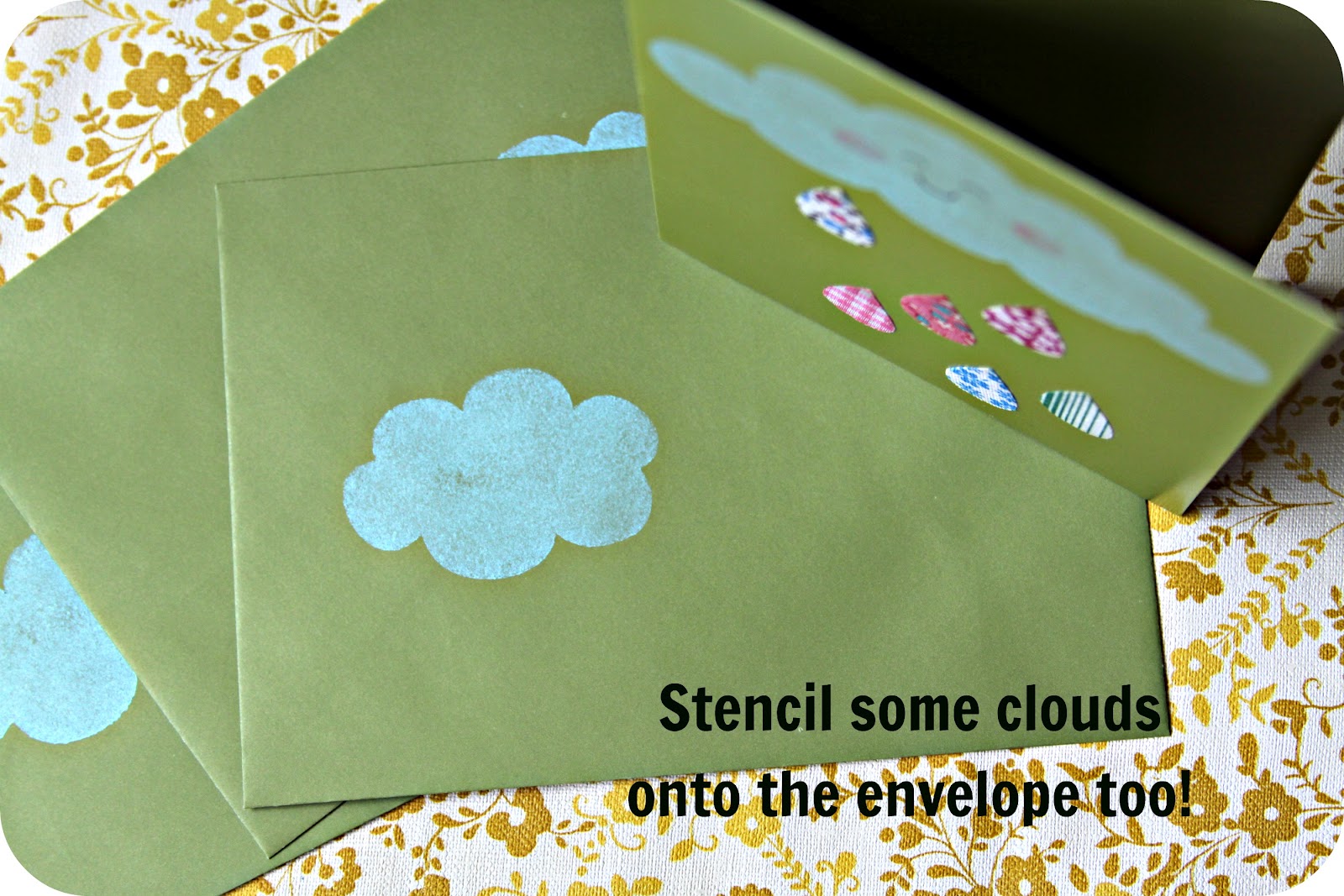 WhiMSy love: DIY: April Showers Greeting Card