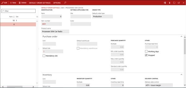 Default order setting on items has changed in D365 - D365 F&O Solutions