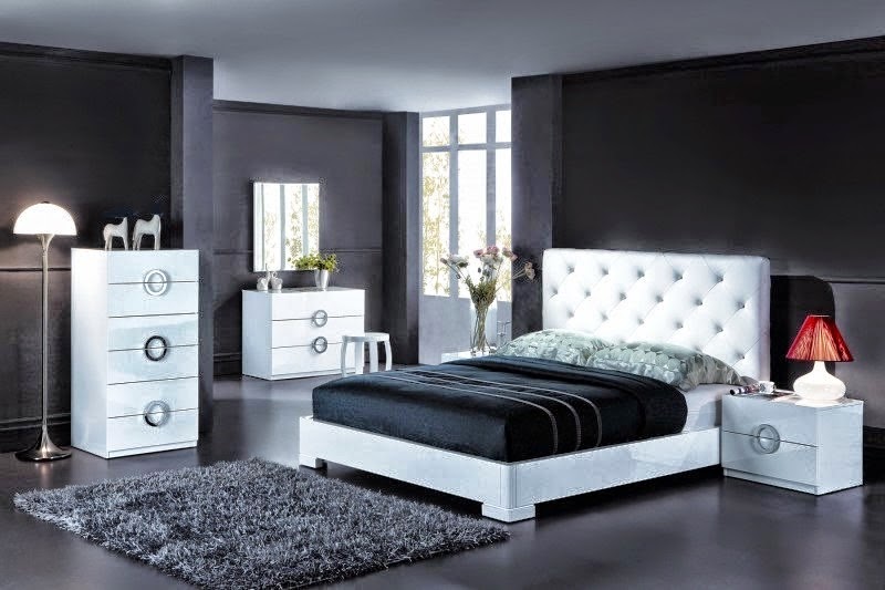 Dormitorios modernos en blanco y negro - Ideas para decorar dormitorios