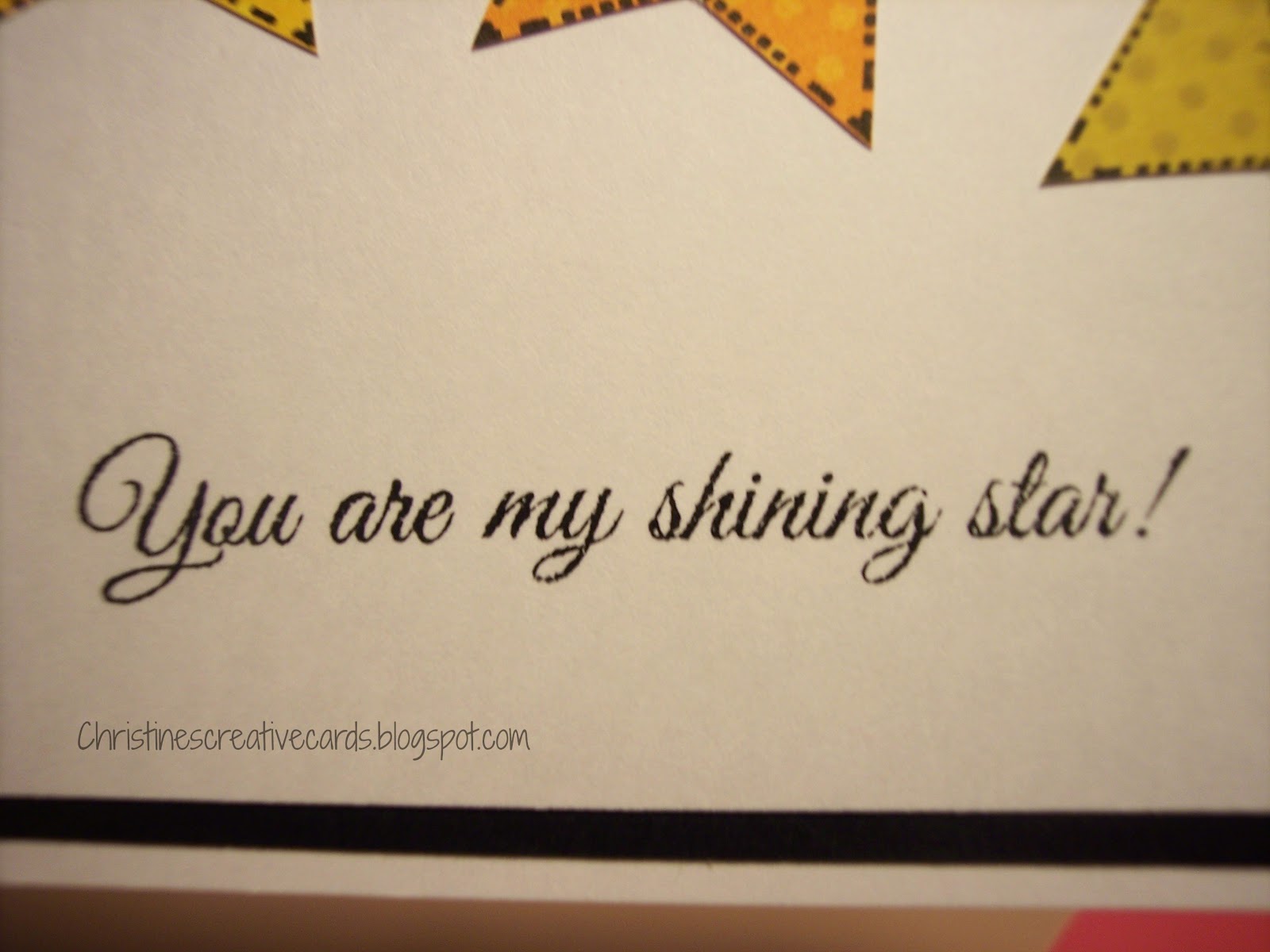 Christine's Creative Cards: You Are My Shining Star