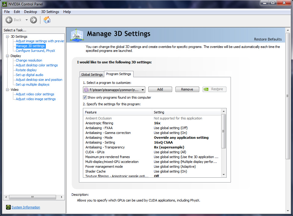 NVIDIA GPU Anisotropic Filtering & Anti-Aliasing Trick - Unlimited Gear ...