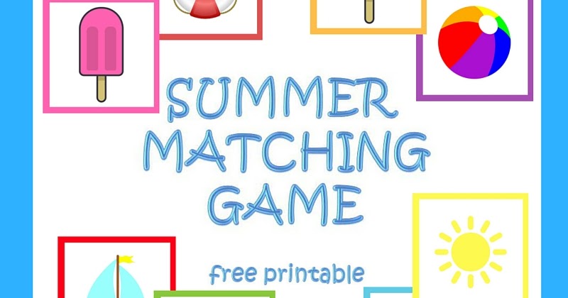 Summer matching game - free printable |Keeping it Real