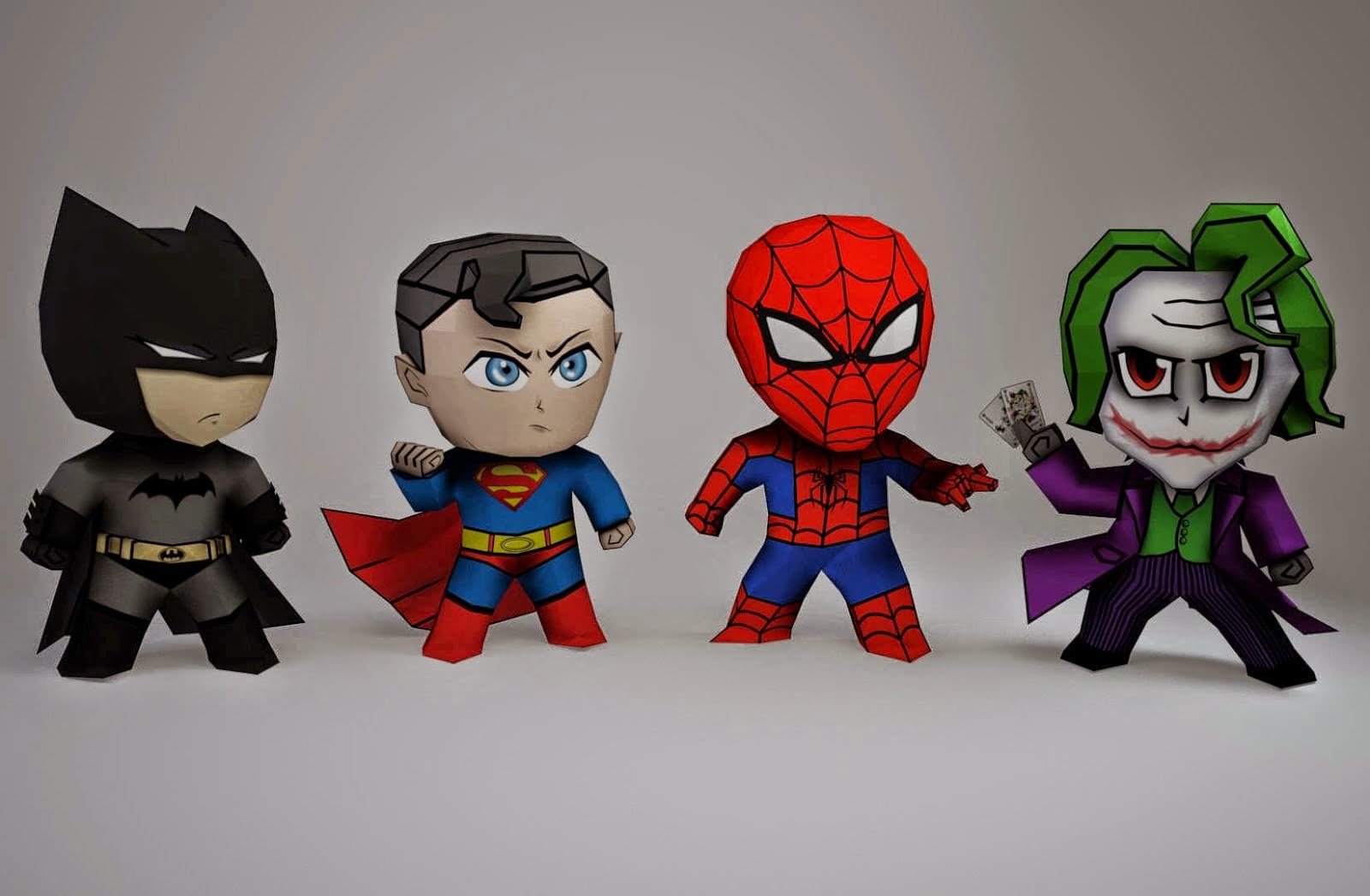 papercrafts from prabhu: Papercraft DC n Marvel comic chibi Concept