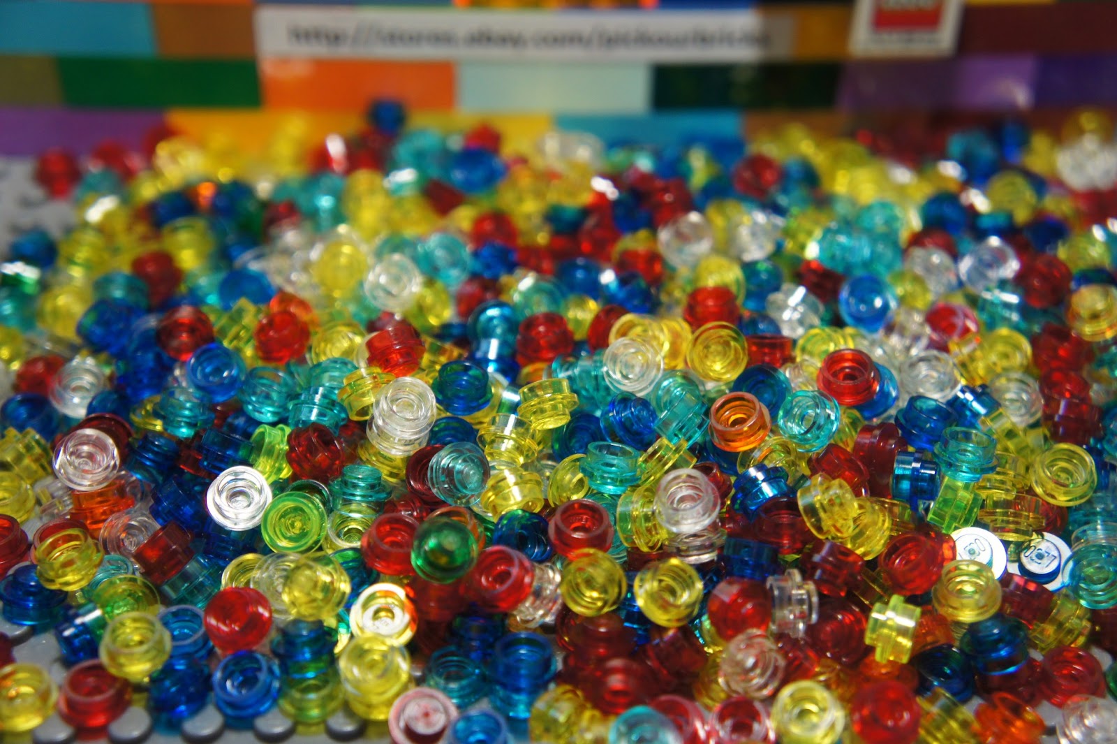 LEGO 1 x 1 Transparent STUDS DOTS 1x1 - 1000 Pieces Parts Bricks Bulk ...