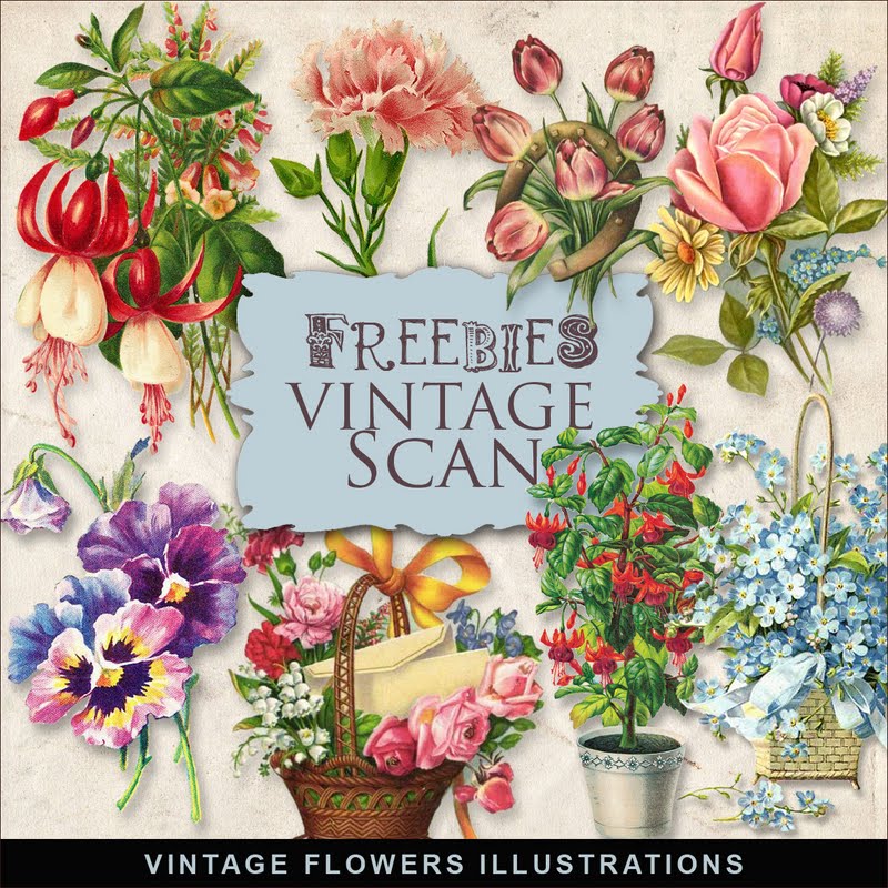 Freebies Vintage Flowers Illustrations:Far Far Hill - Free database of ...