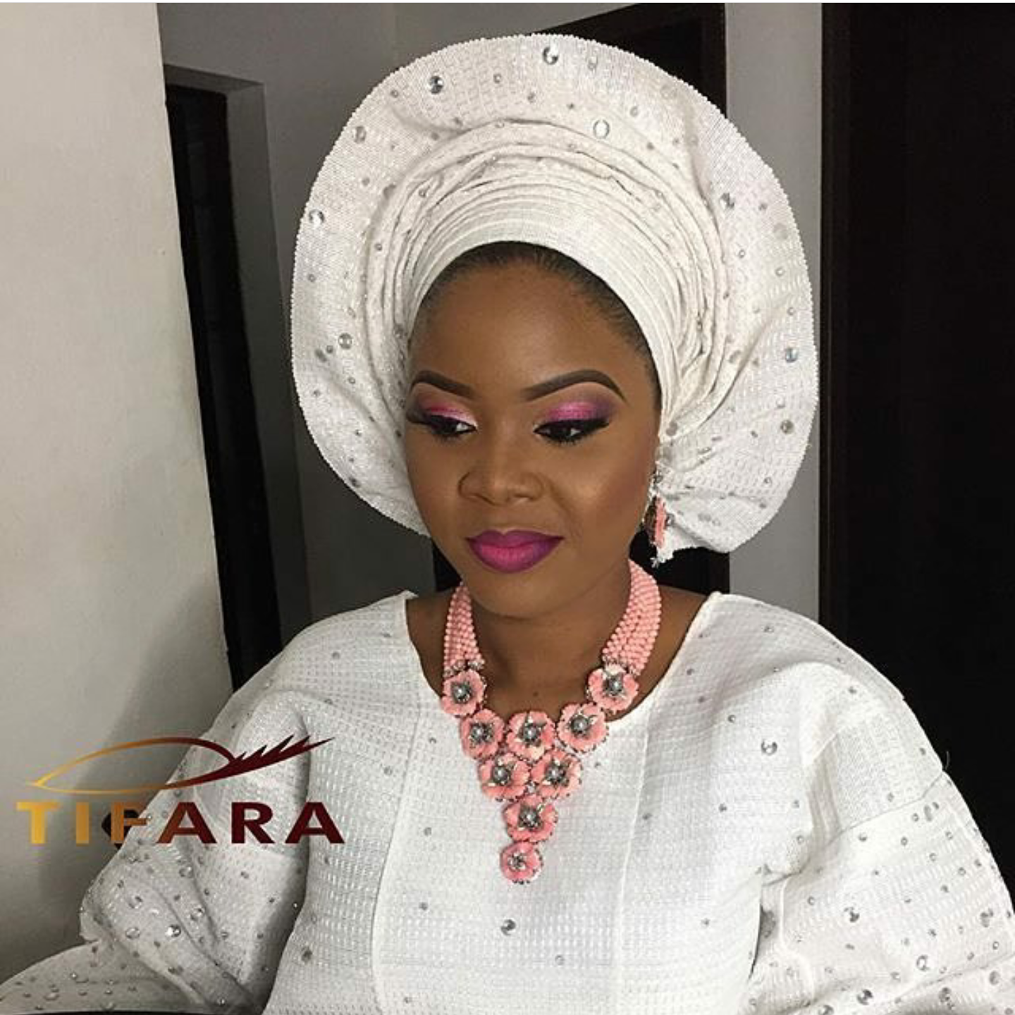 White aso oke ideas for Traditional wedding 2017