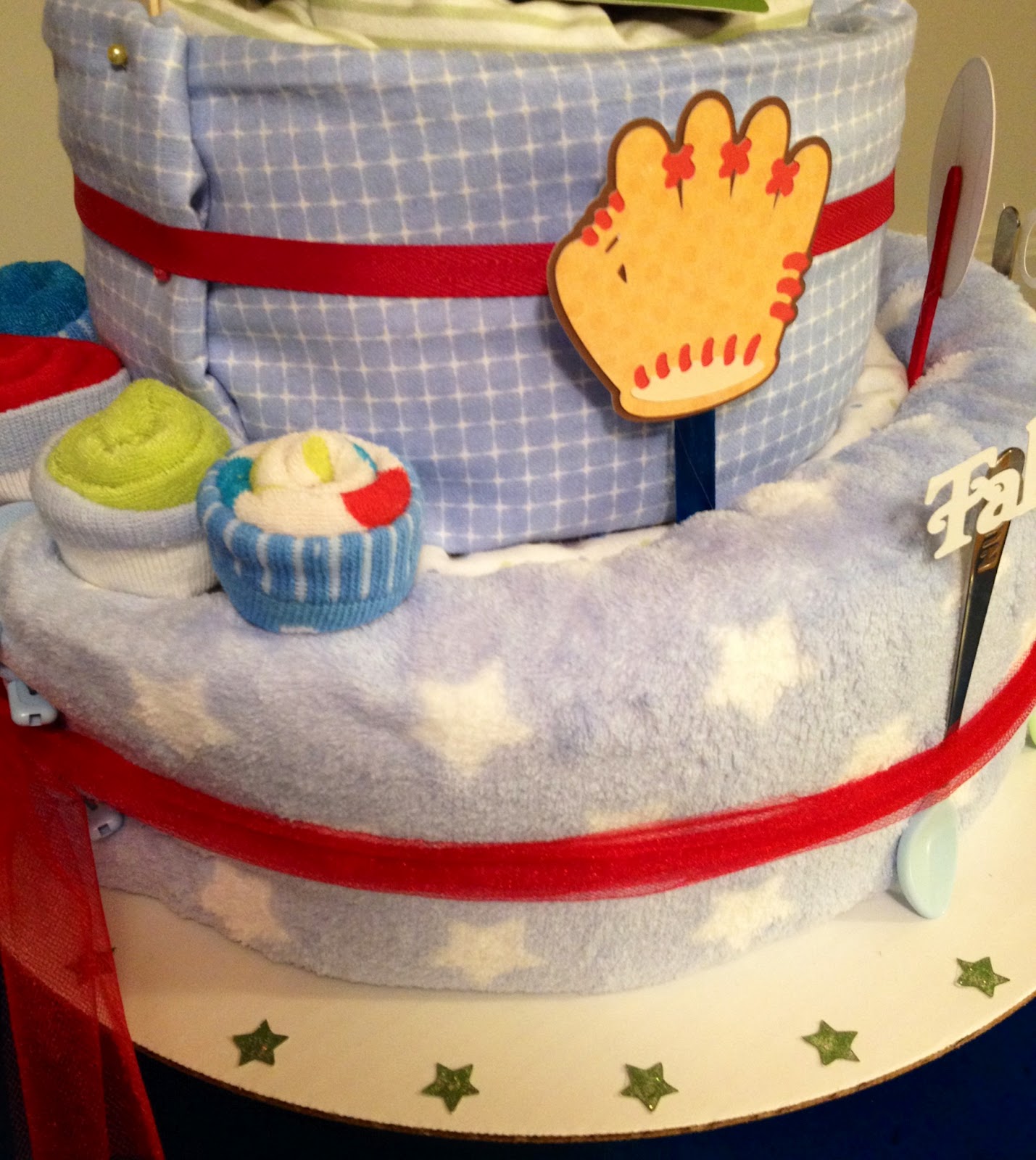 ~ Marilyn's Diaper Castle ~: Baseball Diaper Cake