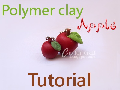 C is for CRAFT!: Homemade Air-dry clay recipe, and apple charm tutorial
